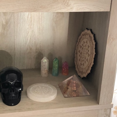 Sri Yantra Crystal Grid 2 Wooden Crystal Grid Altar - Etsy