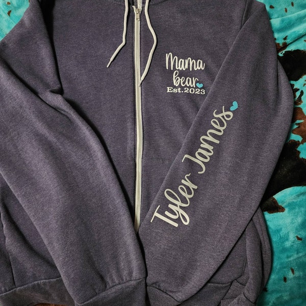 Mom Life Sweatshirt, Sleeve Print, Mom Sweater, Mom Sweatshirt, Gift ...
