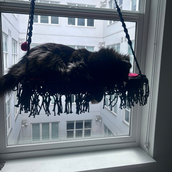 Cat Window Bed, Macrame Cat Window Hammock, Express Shipping , Cat ...