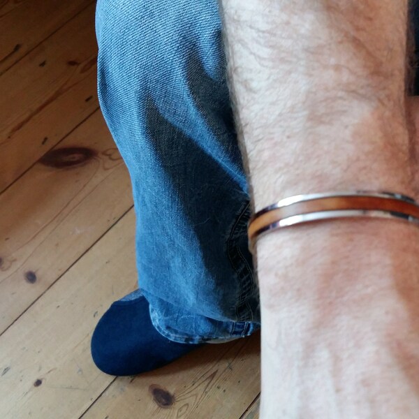 Mens Cuff Bracelet Husband Gift Custom Mens Leather Bracelet ...