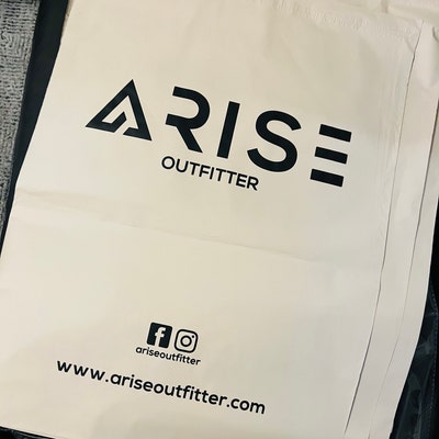 100 Custom Beige Matt Poly Mailers With Handle, Custom Handle Shipping ...