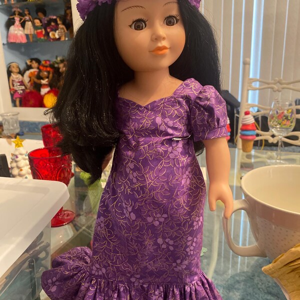18” Doll Hawaiian Holoku Dress - Etsy