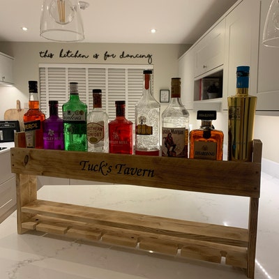 Personalised Gin Shelf / Bar - Etsy UK
