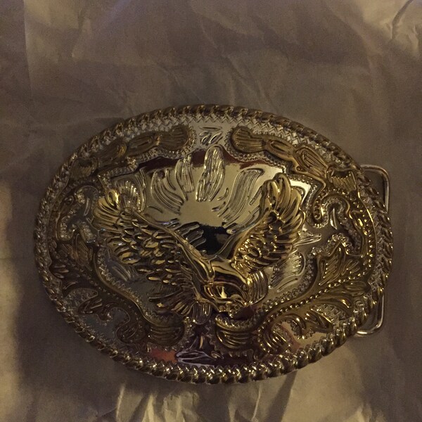 Ranger Buckle Set * 4 Piece Set * Antique Silver & Gold Finish ...