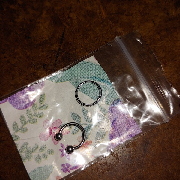 Horse Shoe Barbell Captive Ball Closure Septum Ring Septum Captive ...