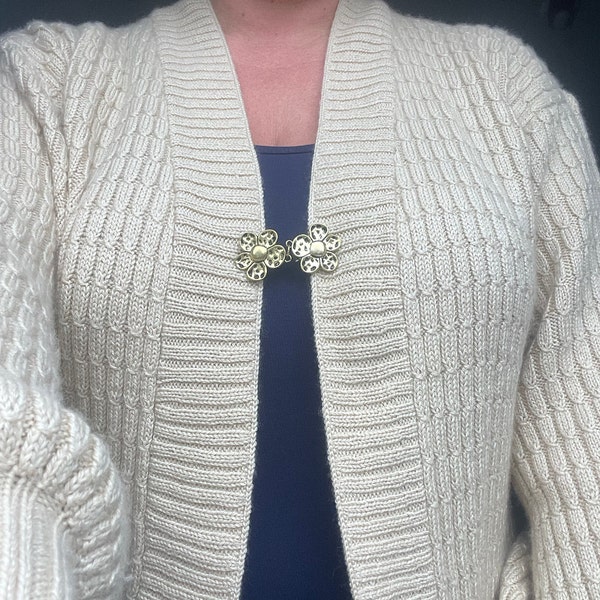 Clips for Cardigans, Brass Clip, Cardigan Clasp, Cardigan Pins, Kimonos ...