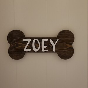 Wood Dog Bone Name Sign Personalized Custom Dog's Name Plaque 3D Pet ...