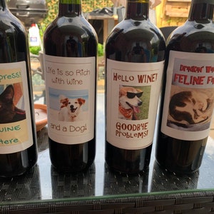 Funny DOG Wine Labels, Dog Gifts INSTANT Download, Easy DIY Printable ...