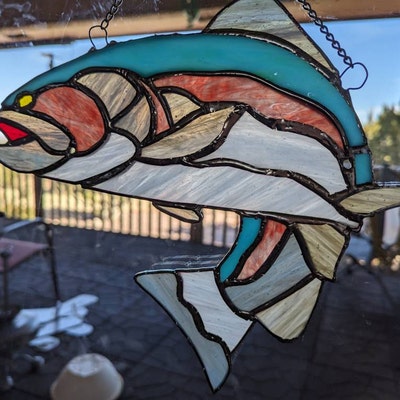 Rainbow Trout Stained Glass Pattern - Etsy