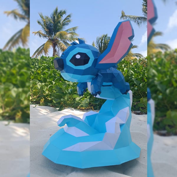 Easter Bunny 3d Papercraft, Low Poly Printable Template, DIY Low Poly ...