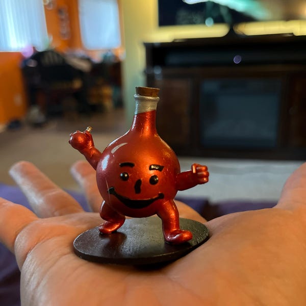 BEHOLD! the Healing Potion Man Miniature! Hand Painted or Primed - D&D ...