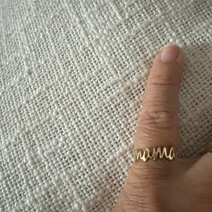 10K,14K,18K Gold Mama Ring, Dainty Mama Ring, Gift for Mom, New Mom ...