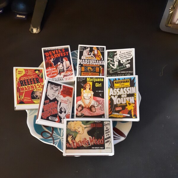 Set of 8 MATCHBOX 30s 40s Marijuana Cautionary Films Vintage Reefer ...