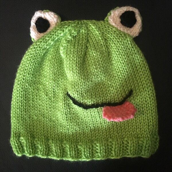 Frog Hat KNITTING PATTERN / Frog Hat Pattern / Knit Frog Hat / Frog Knitting Pattern - Etsy UK