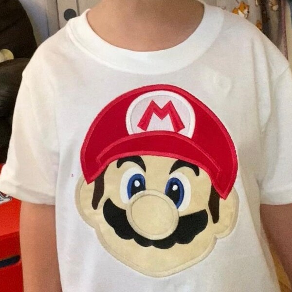 Super Mario Head Digital Machine Embroidery Applique Design, Super ...