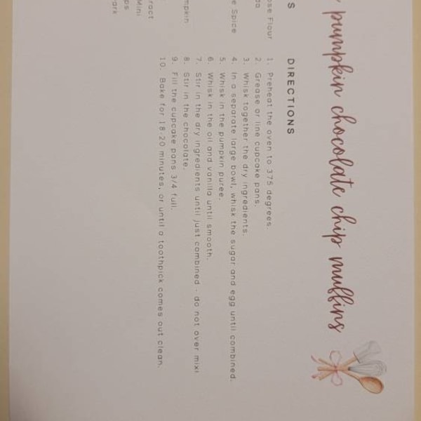 Minimalist Recipe Page Template, Editable Simple Recipe Card, Modern ...