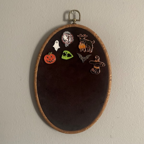 Black Velvet Pin Display, Enamel Pin Hoop, Pin Display Board, Pin ...