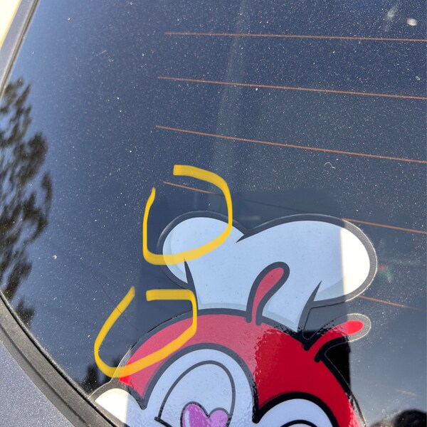 Heart Eyes Pink Jollibee Sticker / Filipino Sticker / Jollibee Peeker ...