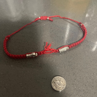 Pulsera Roja De Proteccion Virgen De Guadalupe San Benito Y San Judas ...