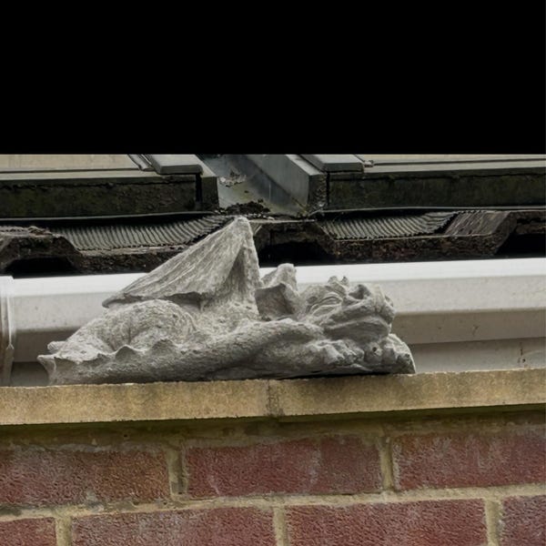 Stone/concrete Gargoyle Bird Bath Garden Ornament Statue - Etsy