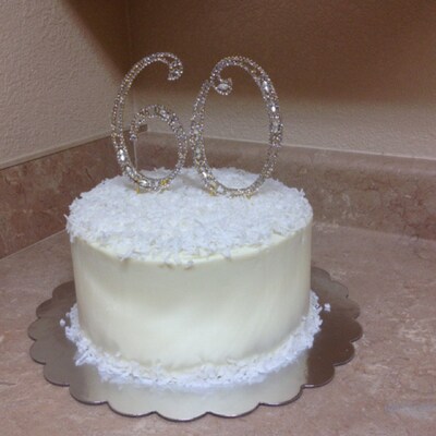 New 5 Gold Rhinestone NUMBER 60 Cake Topper 60th Birthday Parties Free ...