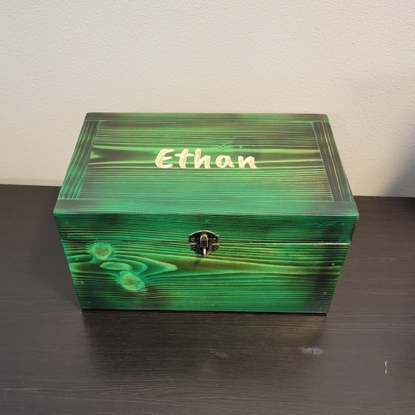 Personalized Memory Box With Lock, Beautifully Engraved Wooden Keepsake ...
