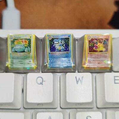Miniature Holo Pokemon Card Keycaps Base Set - Etsy