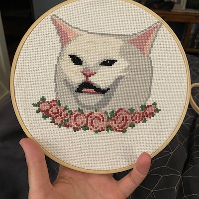 Smudge the Cat Meme Cross Stitch Pattern - Etsy