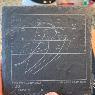 Greatest LSU Football Plays: Slate Coasters set of 4 - Etsy