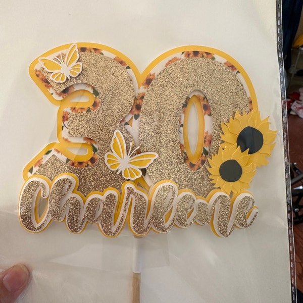 Custom Sunflower Cake Topper , Sunflower Cake Topper , Sunflower ...