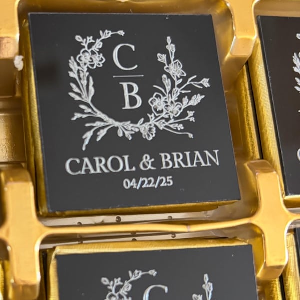 50 Chocolate Favors, Wedding Favors for Guests, Engagement Chocolate ...