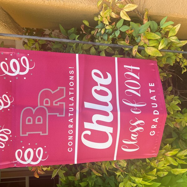 Custom Graduation Flag, Graduate Yard Sign, College Grad Flag, College ...