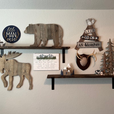 Little Man Cave Round 3D Wooden Sign Boys Room Decor Baby Shower Gift ...