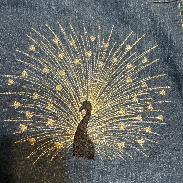 Peacock Machine Embroidery Design 5 Sizes 37 Line Art Embroidery ...