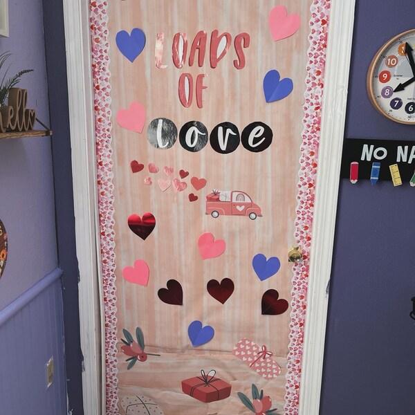 Valentine's Day Truck Bulletin Board or Classroom Door Decor, Random ...