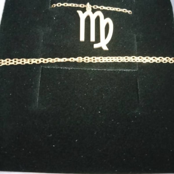 14K Gold Virgo Necklace, Zodiac Necklace Silver, Personalized Jewelry ...