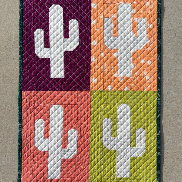 Saguaro Cactus Foundation Paper Piece Block Sewing Pattern for Modern ... Saguaro Cactus Foundation Paper Piece Block Sewing Pattern for Modern ...