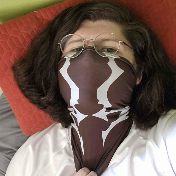 ANTI-MAGIC MASK Anime Mask Fantasy Neck Gaiter Japanese Inspired ...