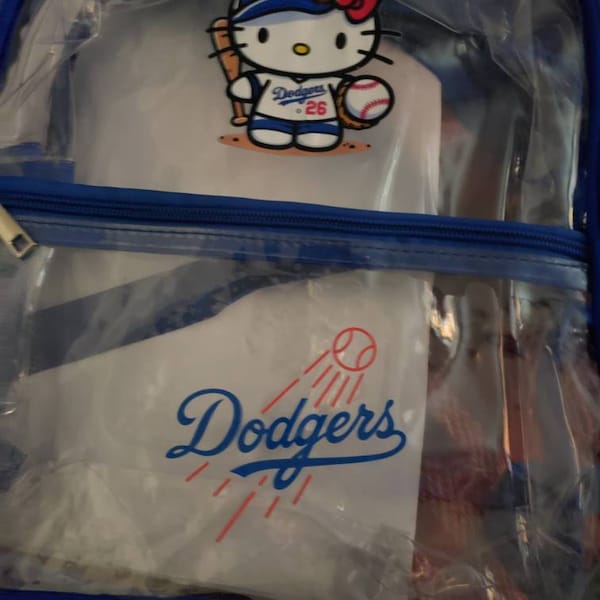 Dodgers Clear Bags Stadium Approved Clear Tote Bag With Zipper Closure ...