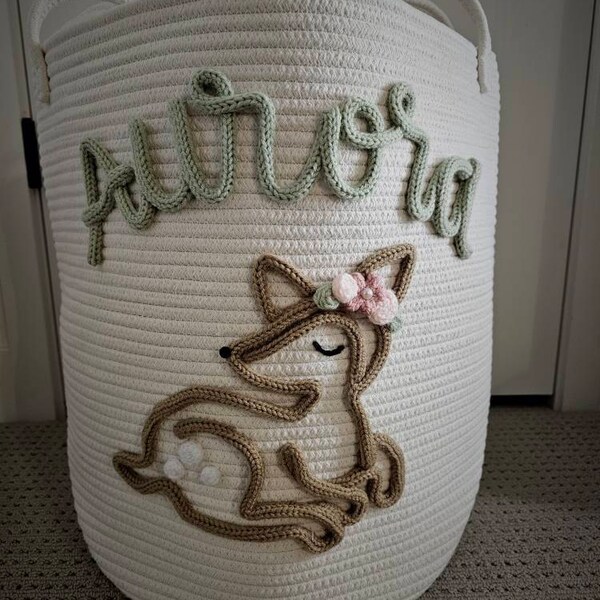 Personalized Name Basket (name Only) | Customized Rope Basket | Custom ...