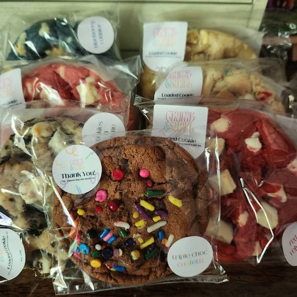 Build Your Own 6 Cookie Box - Large Bakery Style Cookies - Dessert ...