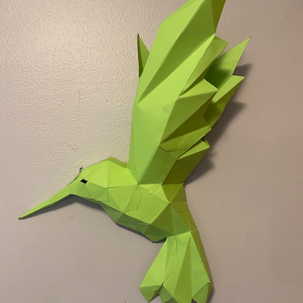Hummingbird Paper Craft, Digital Template, Origami, PDF Download DIY ...