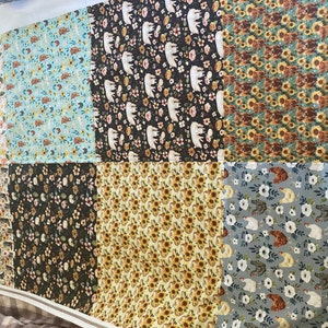 Chicken Floral Fabric, Fabric by the Yard, Hey Cute Designs, Broadcloth ...