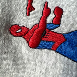 Embroidered Comic Characters Embroidered Sweatshirt | Etsy