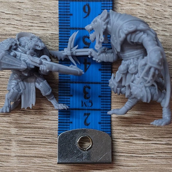 Wererat in Heavy Armor | Resin Miniature | Dungeons and Dragons | 28mm ...
