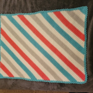 C2C Moss Stitch Crochet Pattern With Mini Bobble Border, Linen Stitch ...