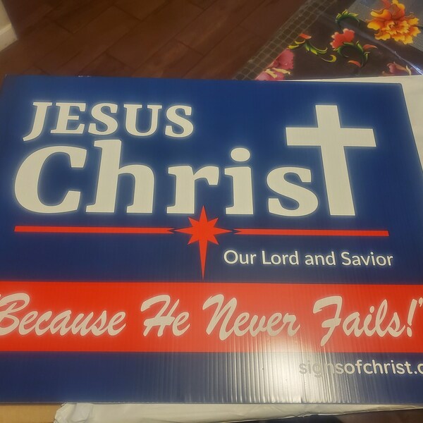 Jesus Christ Our Lord and Savior Yard Sign - Etsy
