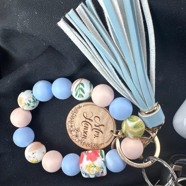 Hands Free Bangle Trendy Large Round Custom Silicone Beaded Bracelet ...