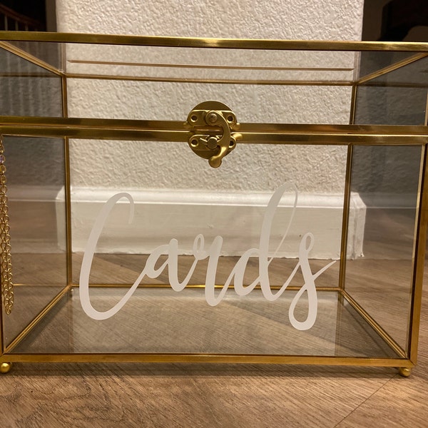 Cards Decal - Wedding Card Box Decal - Decal Only - Wedding Decal ...