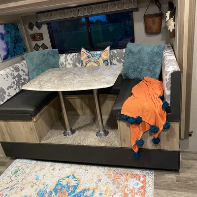 U-shaped Custom Dinette Seat Covers 6 That Transform Your Trailer ...